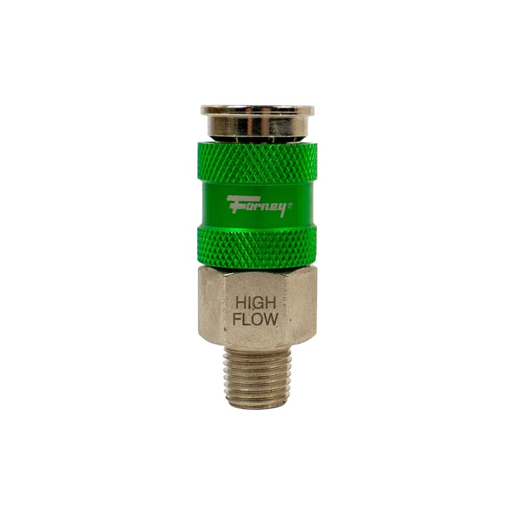 High Flow Style Coupler, 1/4 in x 1/4 in MNPT
